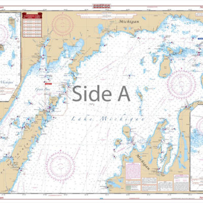 Coverage of Saginaw Bay Lake Fishing Chart/ marine map 74F