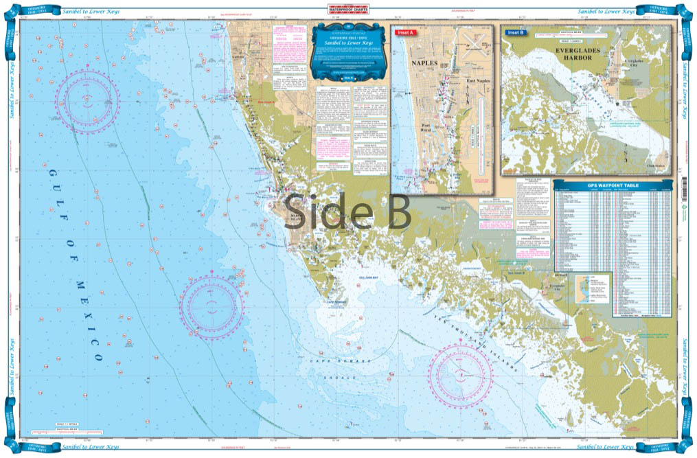 Coverage of Sanibel to Lower Keys Offshore Fish and Dive Chart 9F
