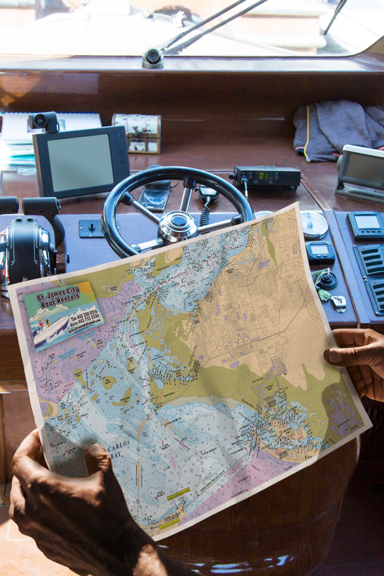 Custom 11 x 17 Boat Rentals - Waterproof Charts